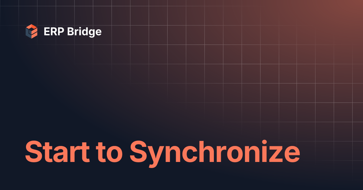 Start to Synchronize | ERP Bridge