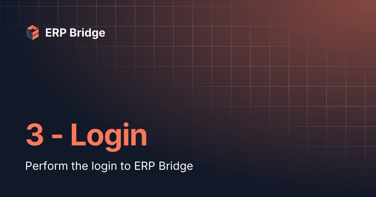 3 - Login | ERP Bridge