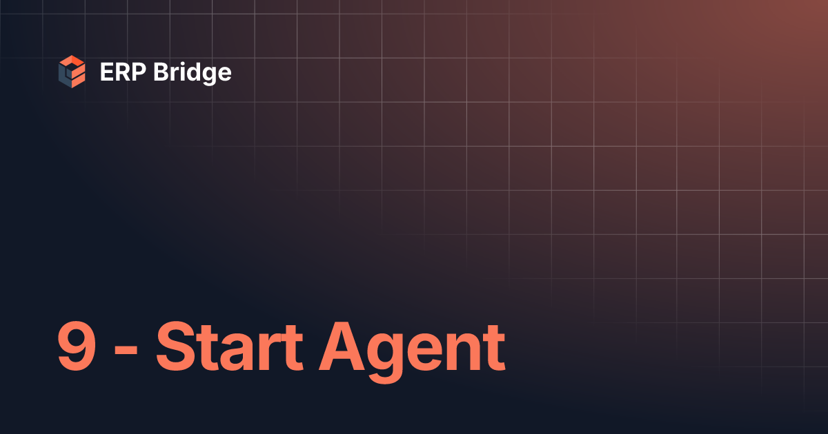 9 - Start Agent | ERP Bridge